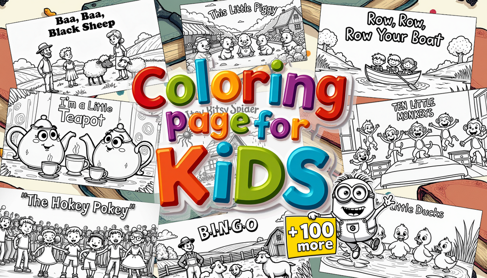 Coloring page for kids (Bundle)