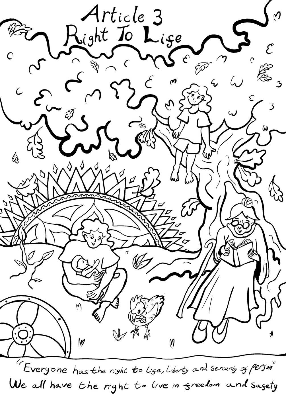 Free Colouring Pages - Human Rights