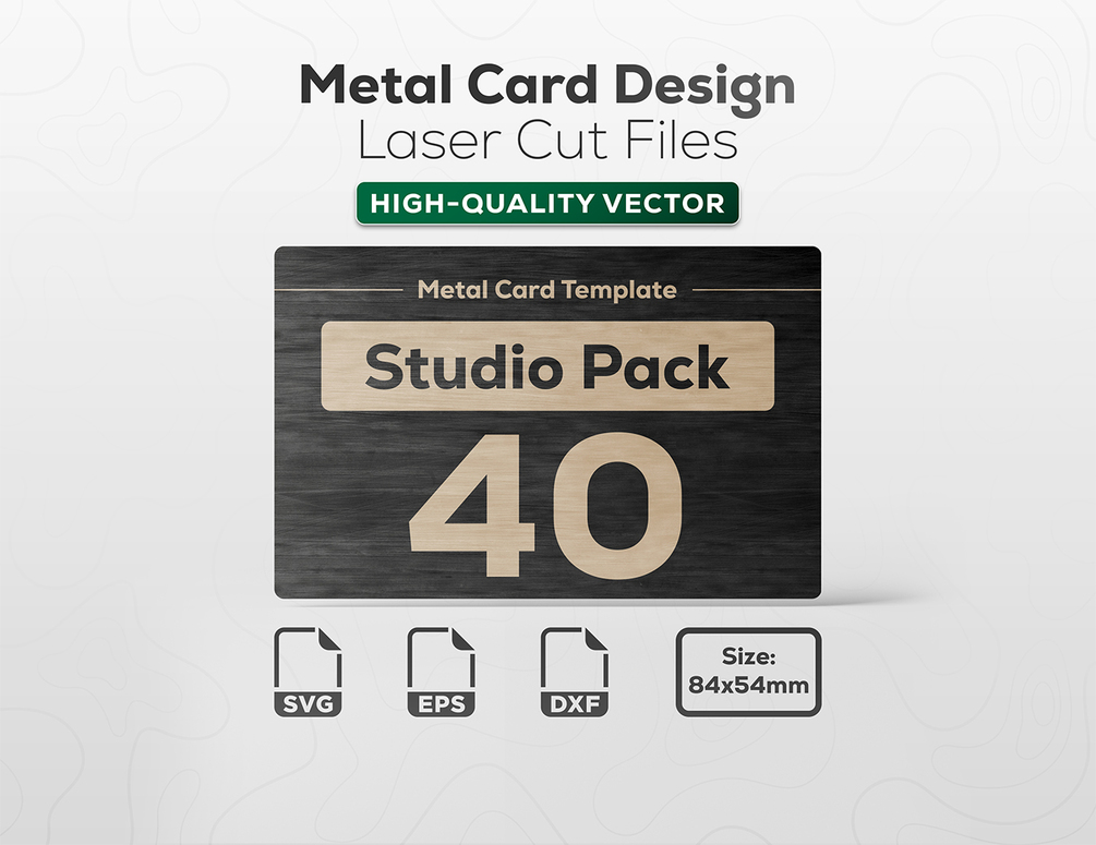 Metal Credit Card Temp. | Studio Pack (40) ⭐ - EPS, DXF, AI | Engraven ...