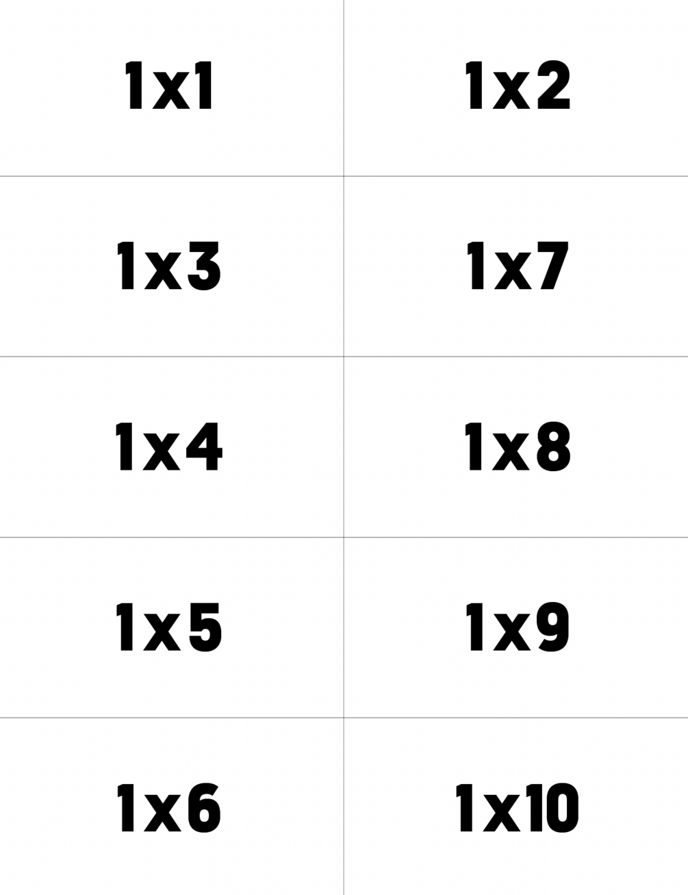 Multiplication Flashcards