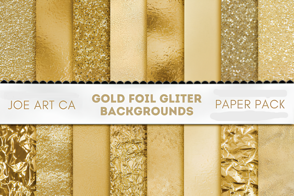 Gold Foil Glitter Digital Paper