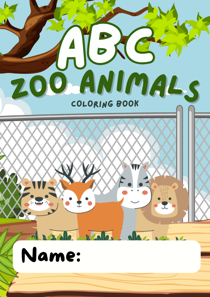 ABC Zoo Animals Coloring Book