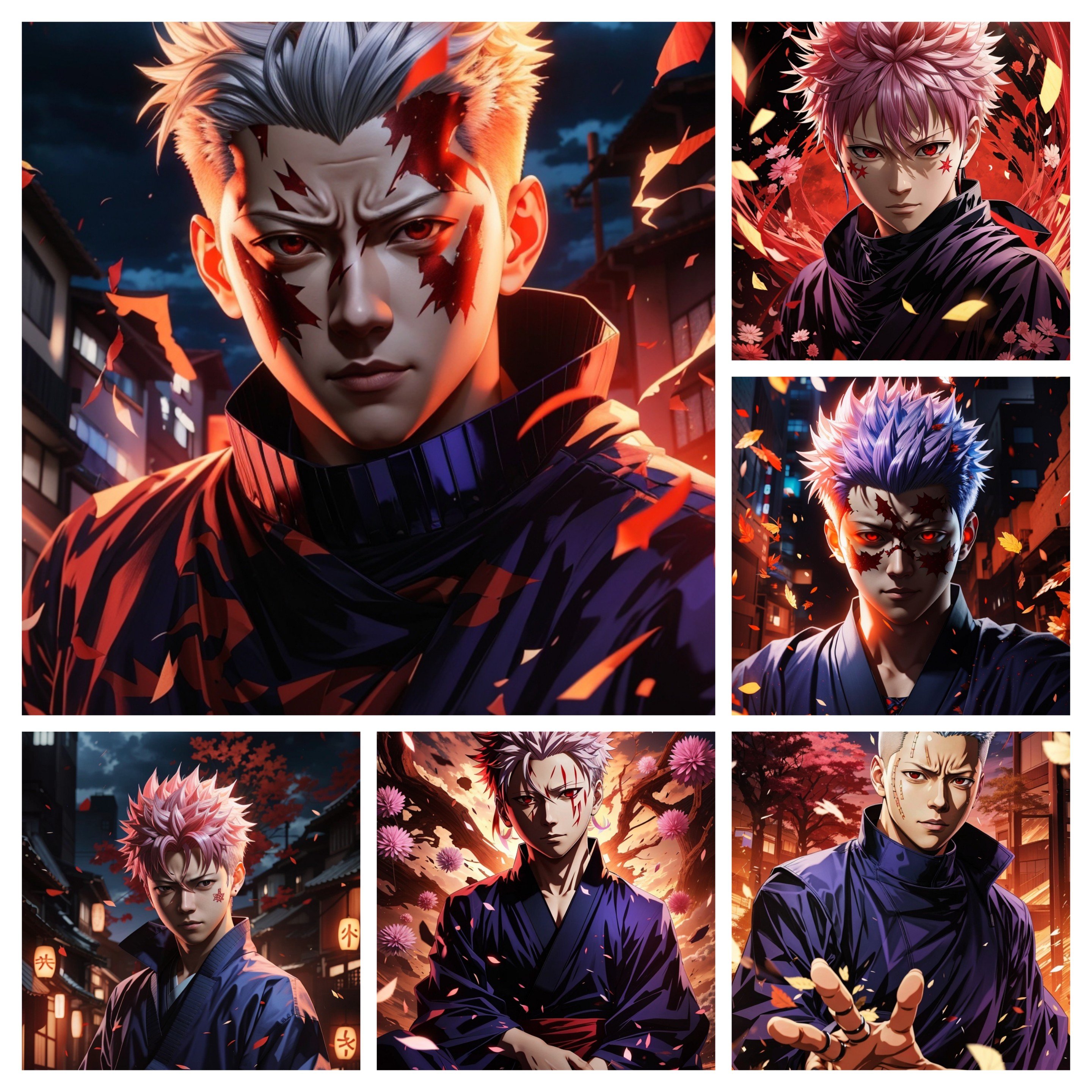 Satoru gojo and Sukuna digital 8K prints - Infinity Art Void