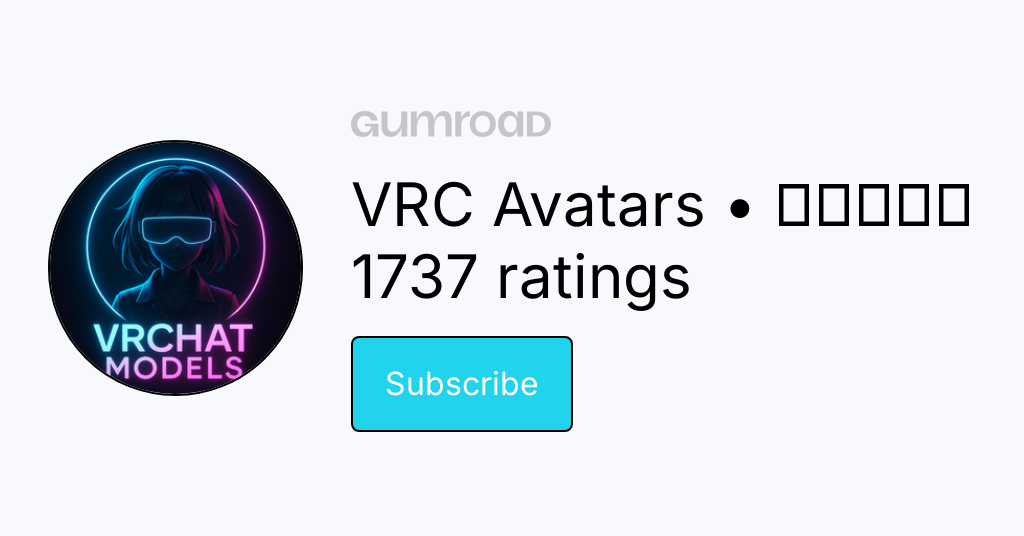 VRC Avatars • ⭐⭐⭐⭐⭐ 1737 ratings