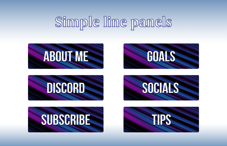 Simple line panels