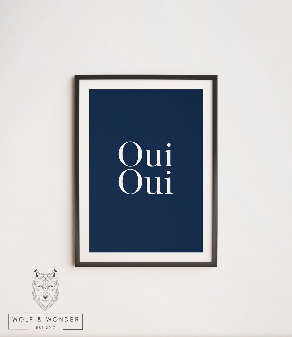 "Oui Oui" | Bathroom Print | Digital Download | Bathroom Decor