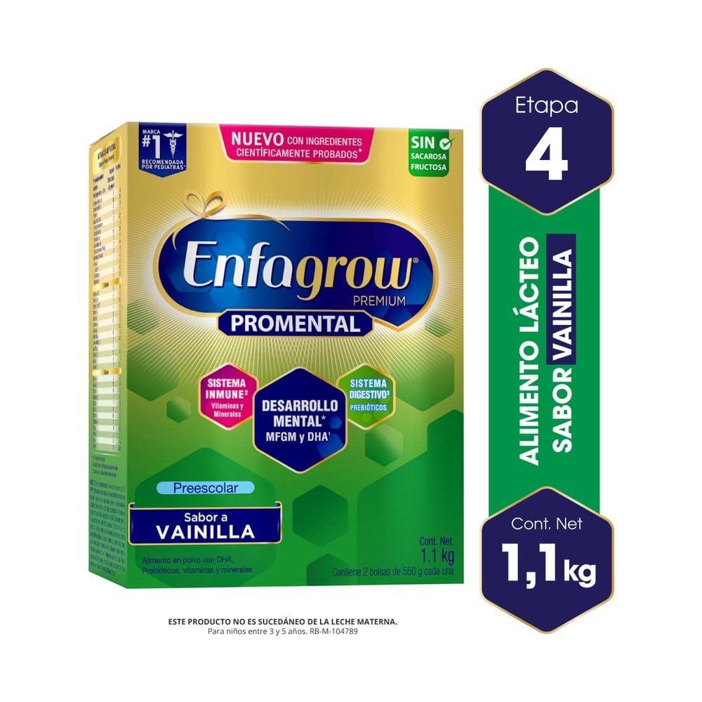 Enfagrow Premium Pro Mental PreEscolar Niños 3 a 5 Años Sabor Vainilla ...