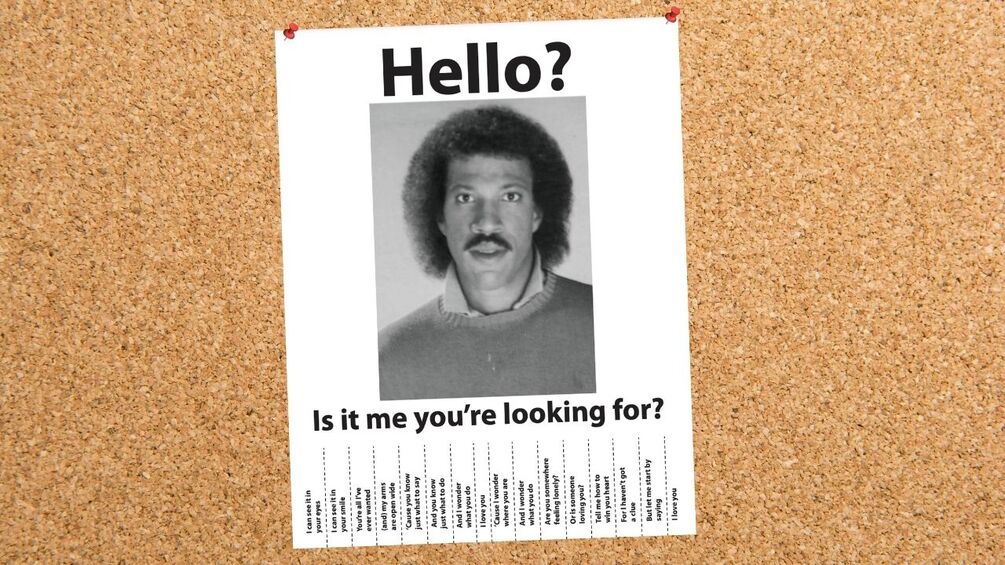 Hello Is It Me You Are Looking For Lionel Richie Printable