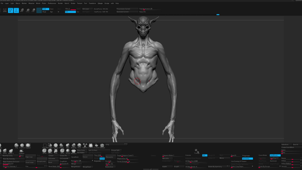 Creature Design and Keyframes in Zbrush and Blender