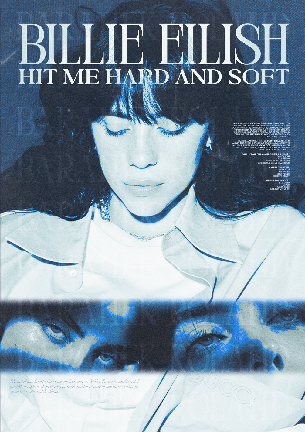 Billie Eilish Grunge Poster | Fan Art | Digital Download