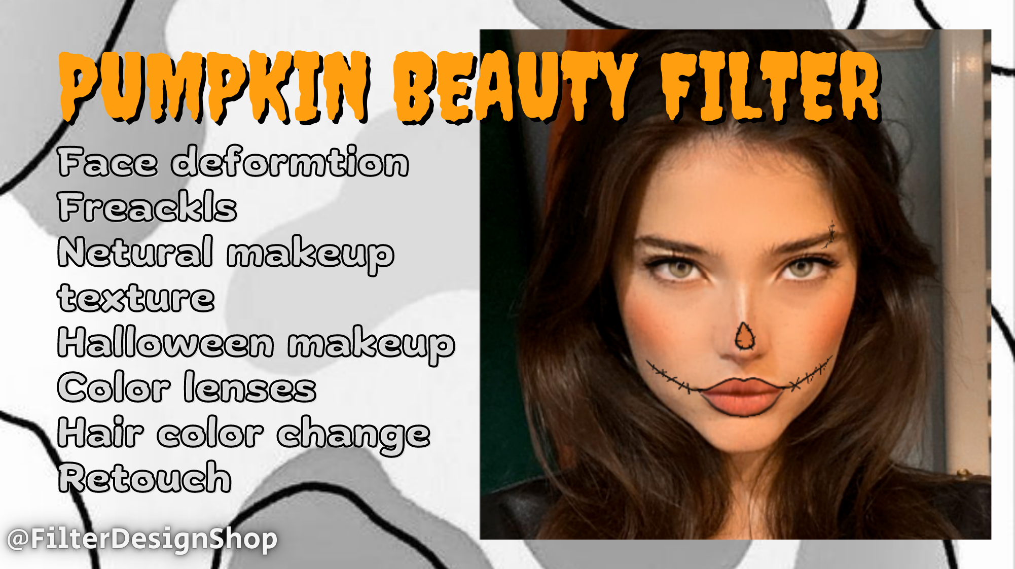 Pumpkin Beauty Filter - spark ar full project - ready to post