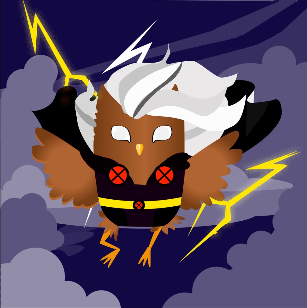 Super Owls: Storm Owl print