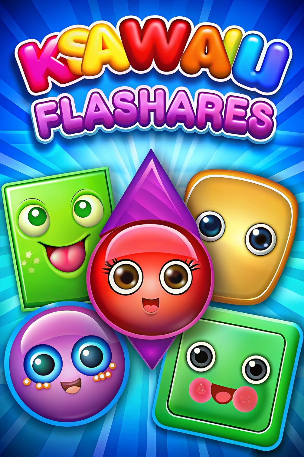Kawaii Shapes Flashcards: Fun Geometry for Kids