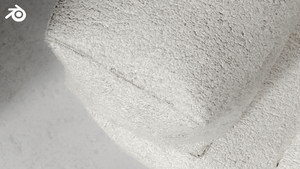 Blender 3D: Archviz Fluffy Fabric Material Project File