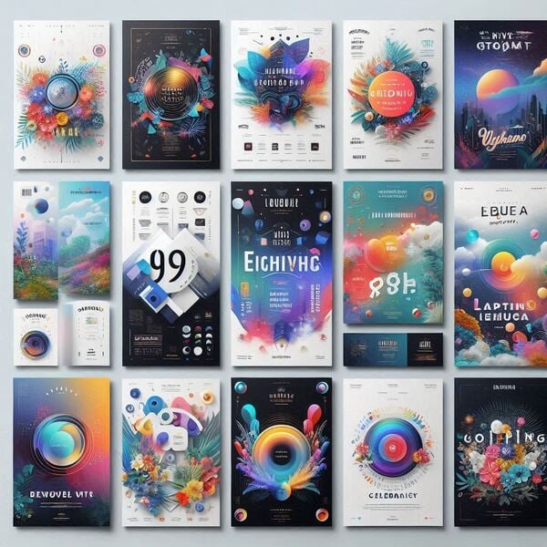 Digital Art Posters Collection - Abstract Art Posters Bundle Turn any ...