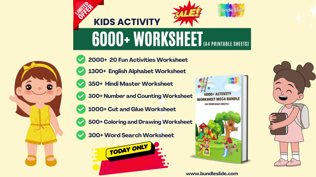 5000+ Kids Activity Worksheet (Reselling Right)