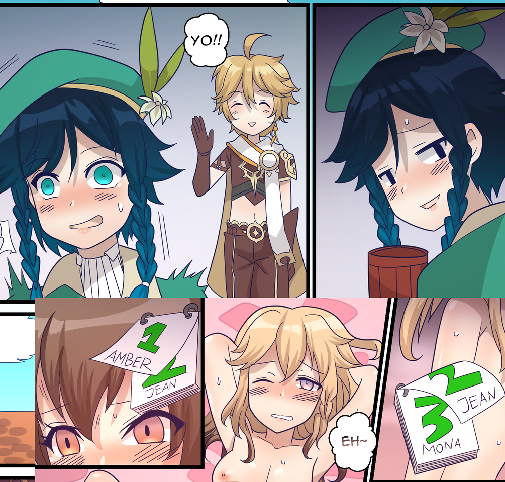 Genshin Impact Venti And Aether Tg Into Mondstadt Girls