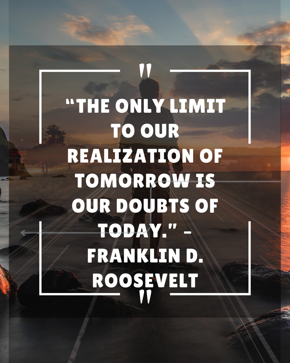 Limitless Tomorrow: Inspirational Quote Printable by Franklin D. Roosevelt