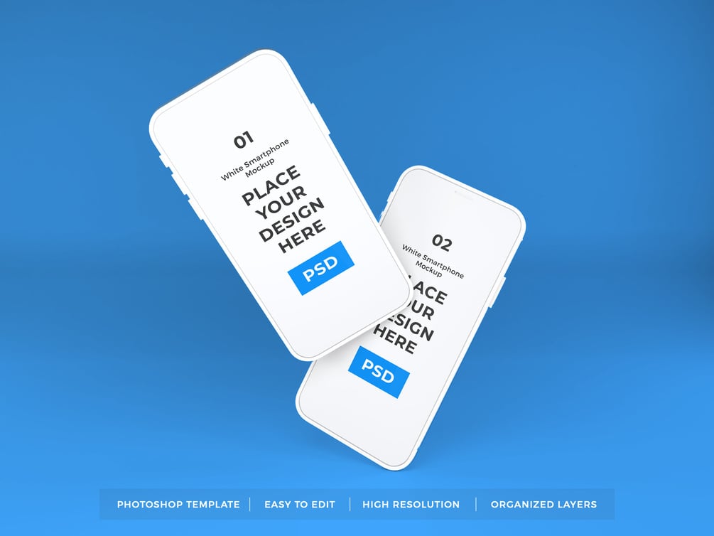 White iPhone Mockup Vol 5