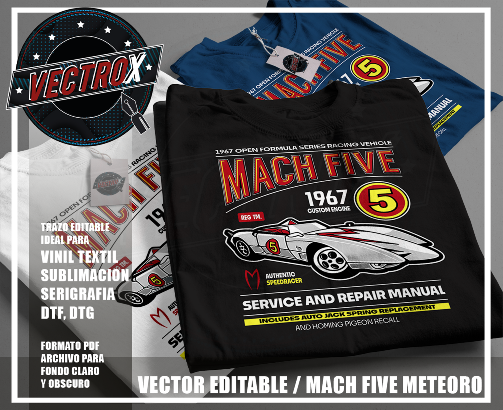Vector Editable - Mach Five Meteoro