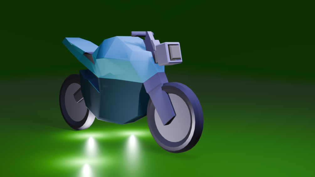 🛵 Moto 3D Low Poly – Blender model