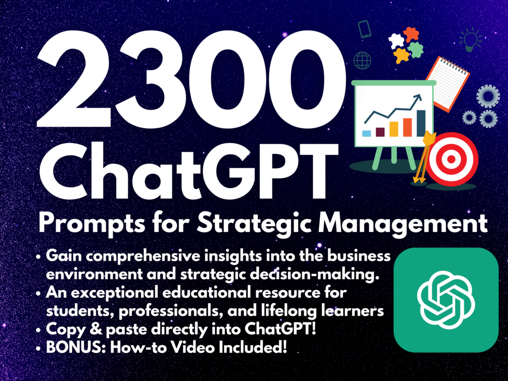 2300 ChatGPT Prompts for Strategic Management: Boost Your Business ...