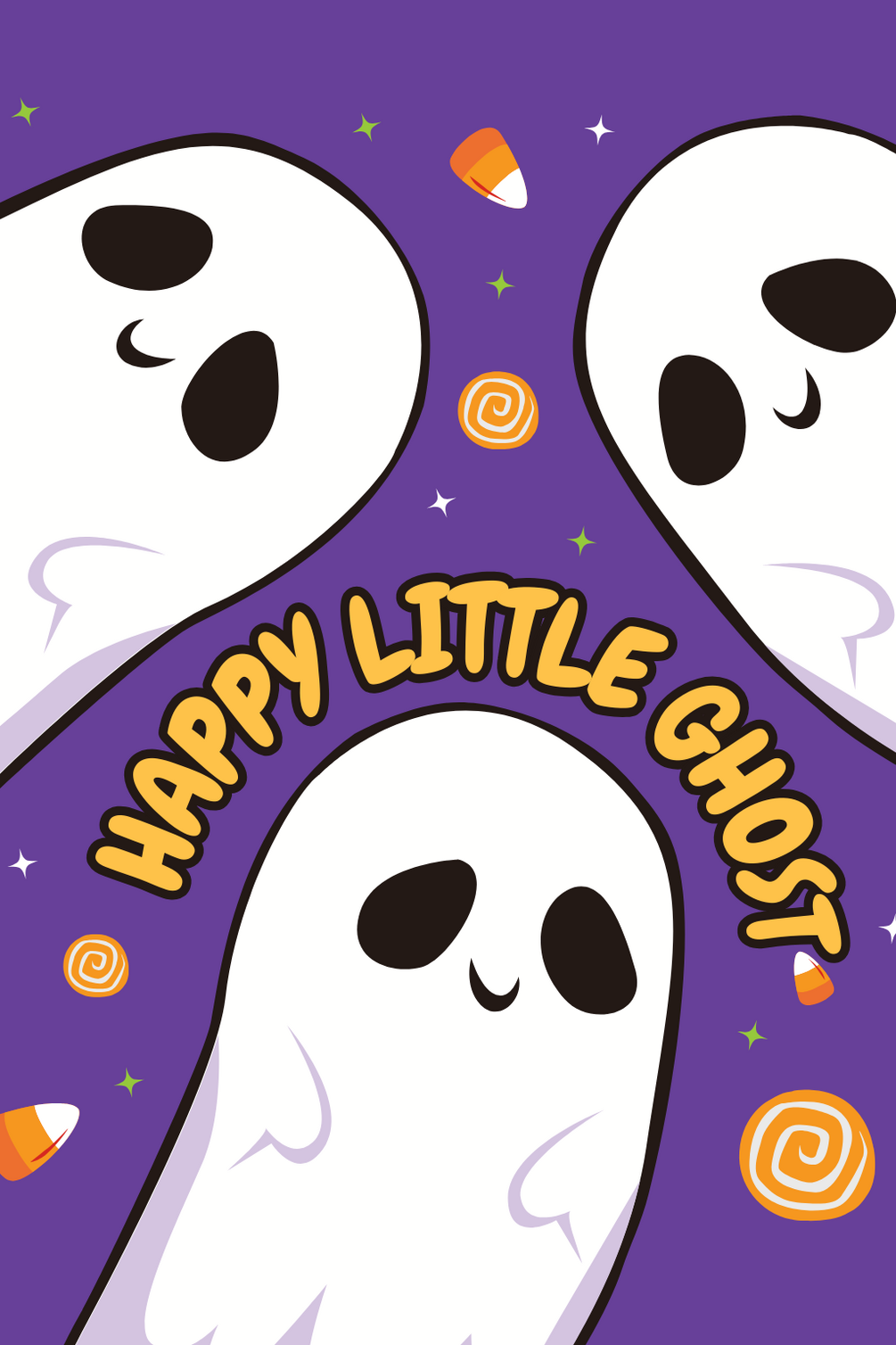 Happy Little Ghosts: Adorable Coloring Fun for Kids