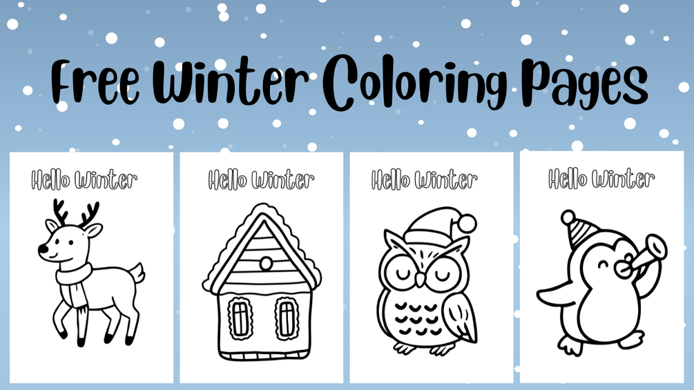 Free winter-themed coloring pages