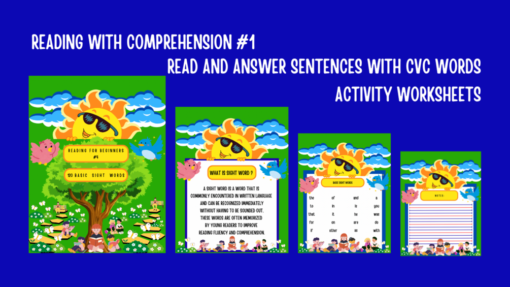 READING WITH COMPREHENSION - READ AND ANSWER SENTENCES WITH CVC WORDS ...