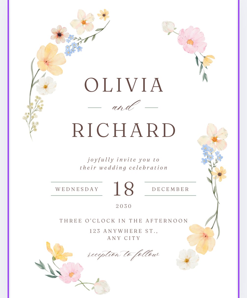 Wedding invitation
