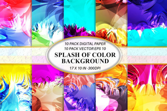 Digital Paper Splash Color