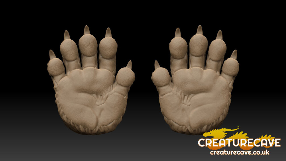 5-Toed Creature Paws for Art Dolls