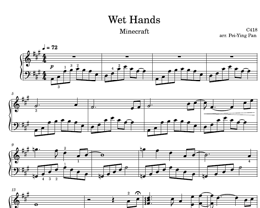 Wet Hands - Minecraft
