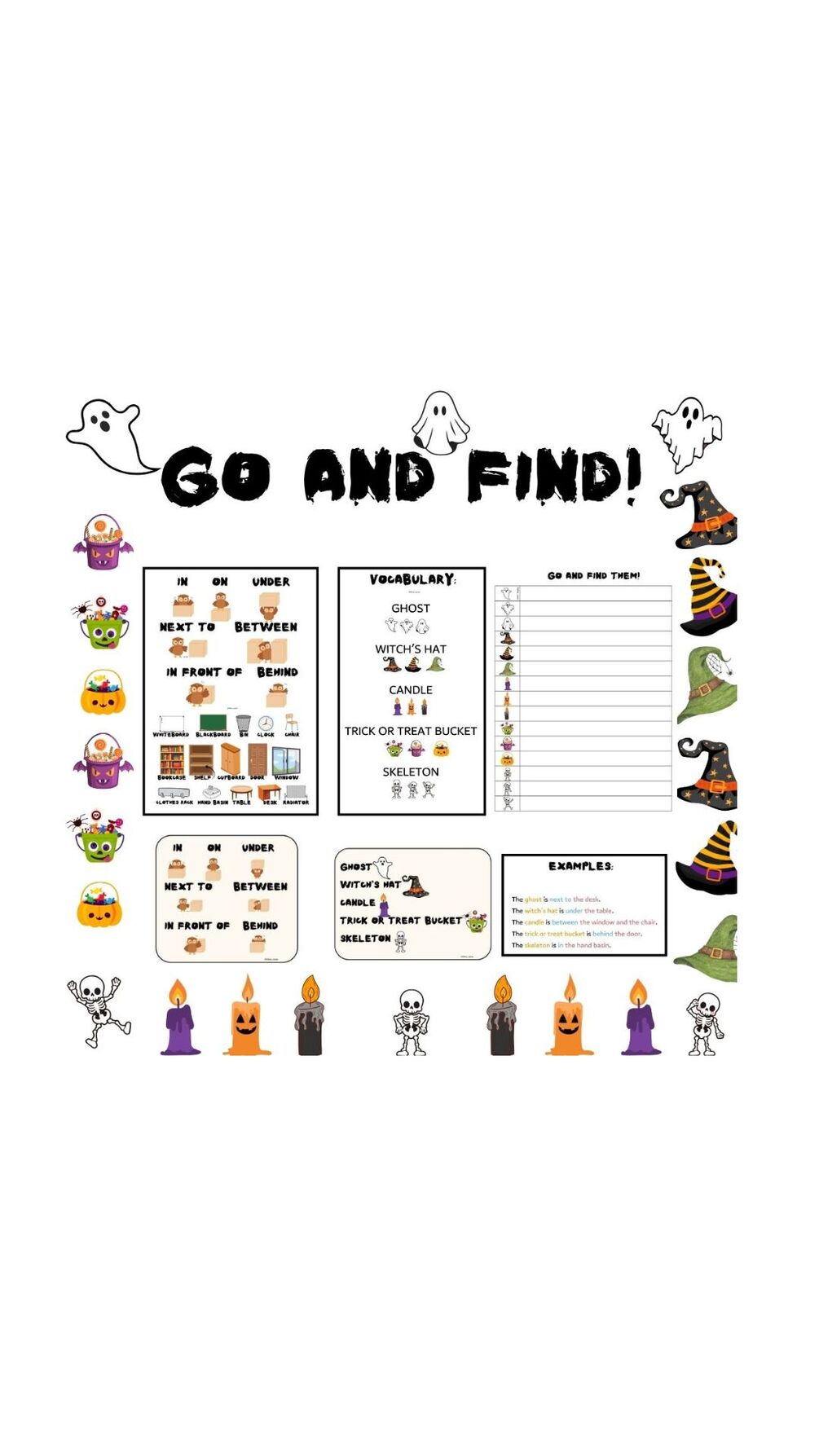 Halloween prepositions (writing activity)