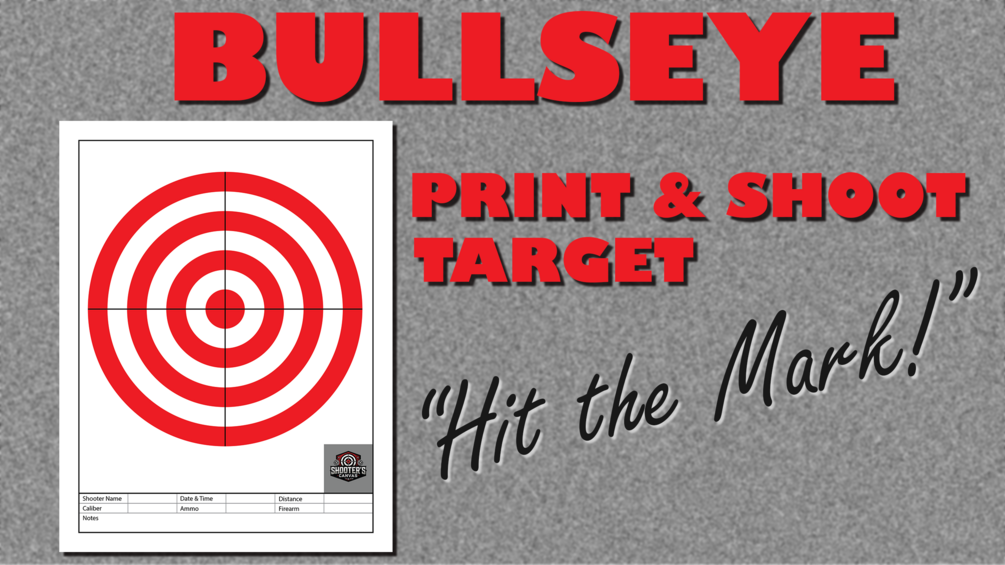 🎯 Bullseye Print & Shoot Target 🎯