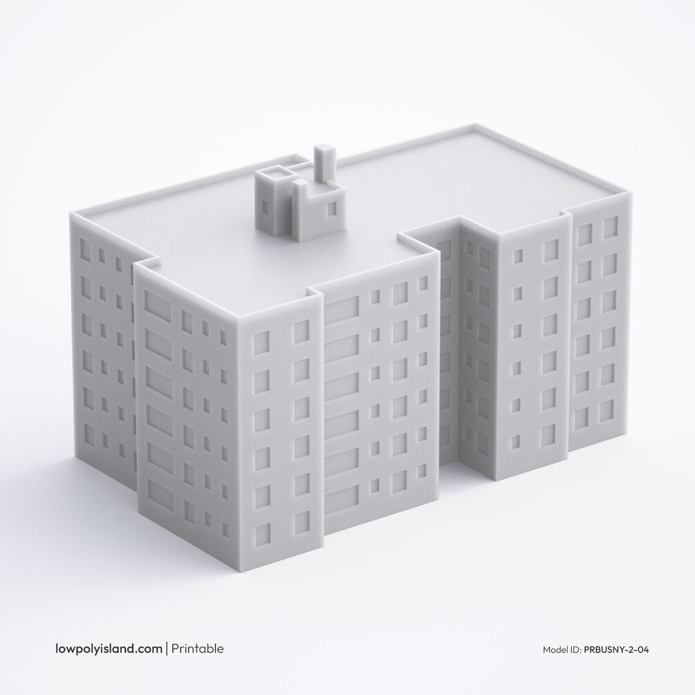 Miniature Building Printable 3D Model (PRBUSNY-2-04)