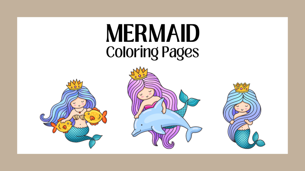 Colorful Mermaid Coloring Worksheets
