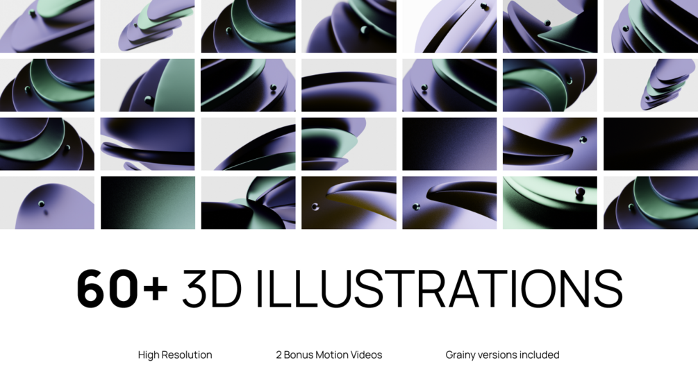 60+ Abstract 3D Illustrations - *FREE*