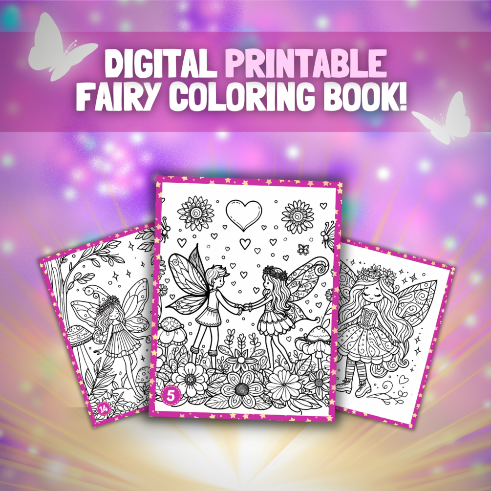 Printable Fairy Coloring Book