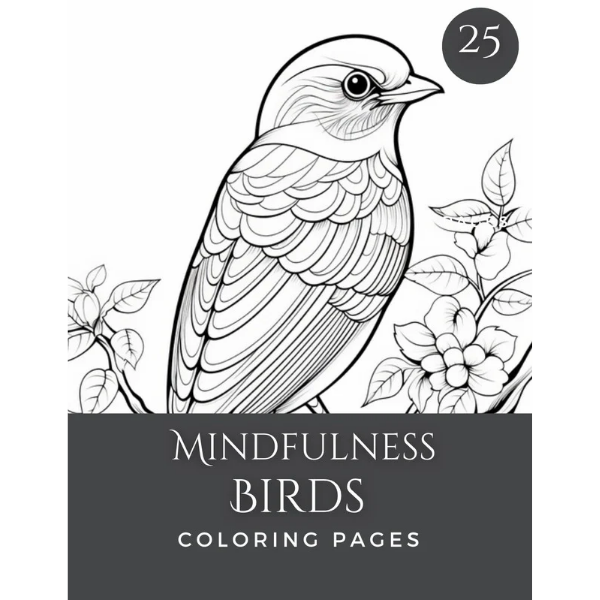 Mindfulness Birds coloring pages
