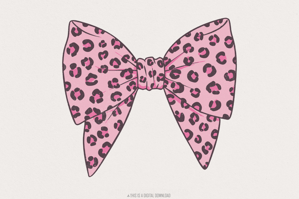 Coquette Bow Png, Leopard Girly Bow Design, Game Day Sublimation Png ...
