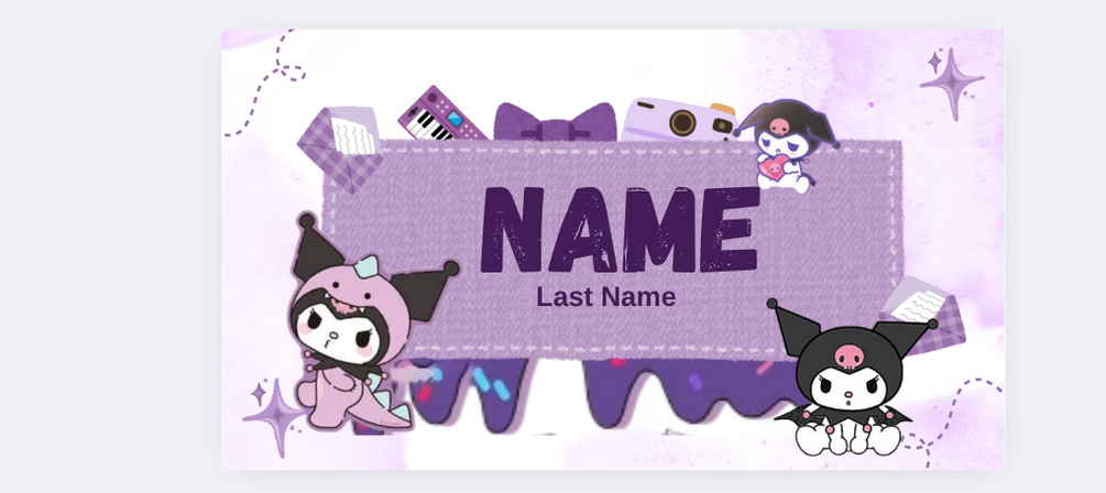 Kuromi Name tag