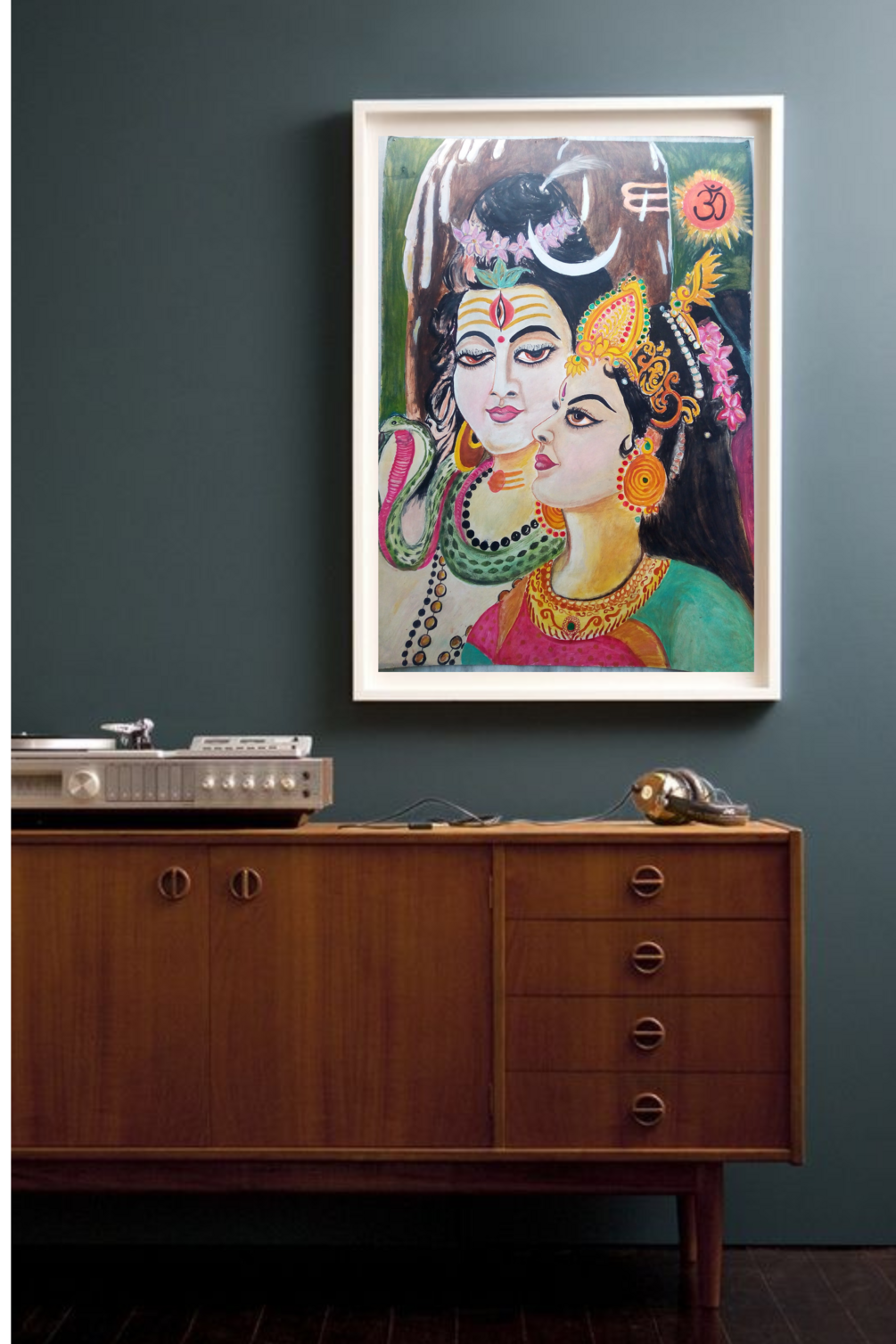 Lord Shiv Parvati handmade oil painting ,Lord Mahadev, shiv spiritual ...