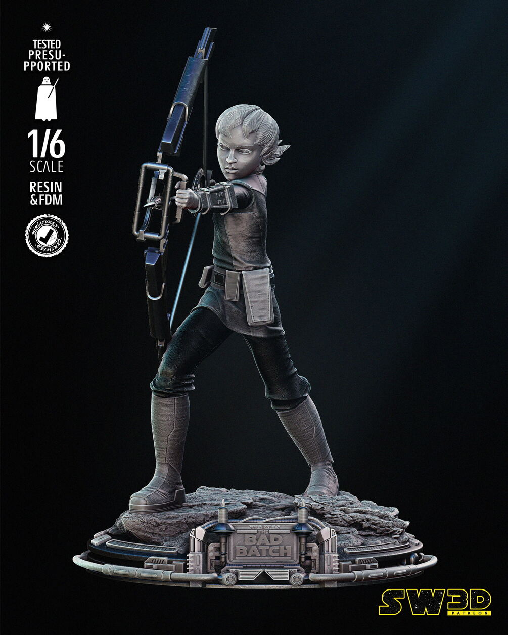 Omega Sculpture - Star Wars 3D Models - Tested and Ready for 3D printing