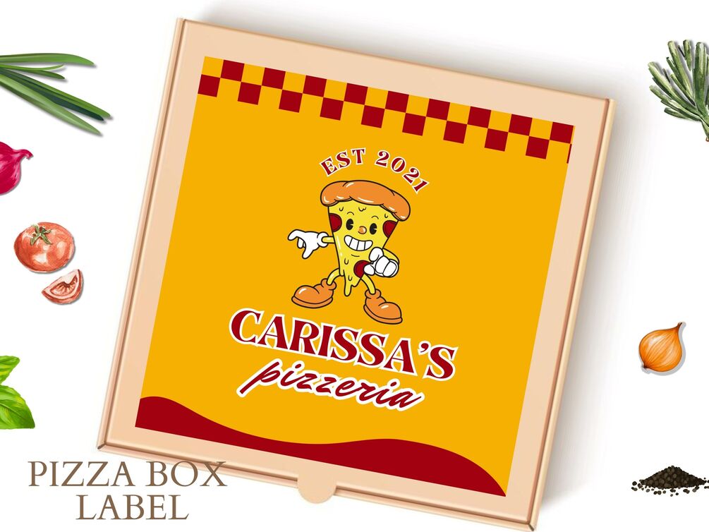 Pizza Box Printable Label | Pizzeria Birthday Party | Italian Birthday ...