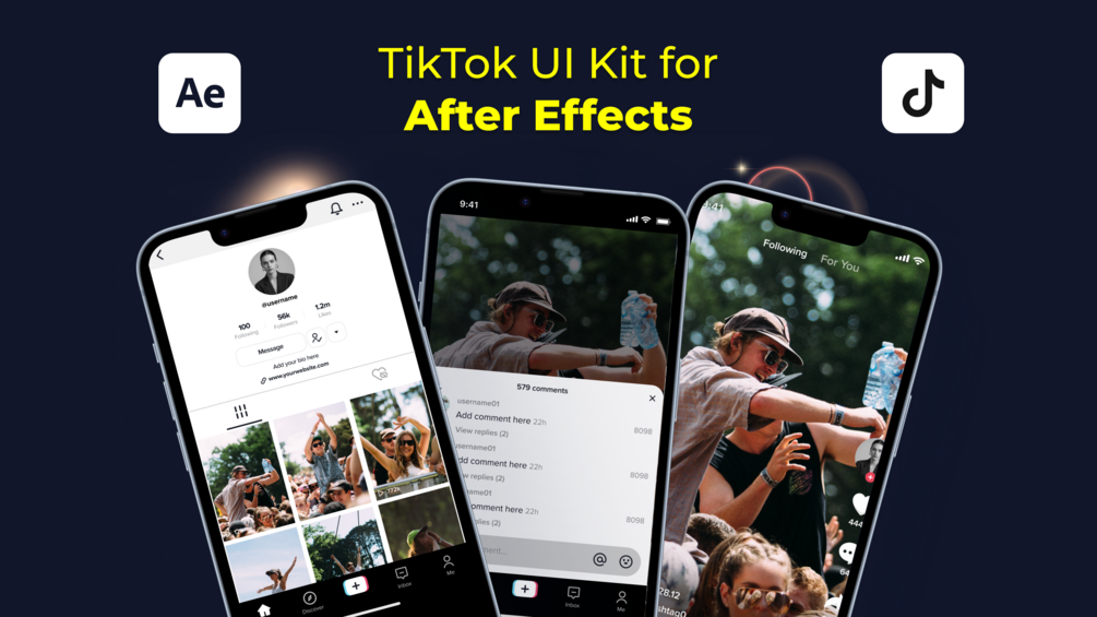 TikTok UI Kit for After Effects.