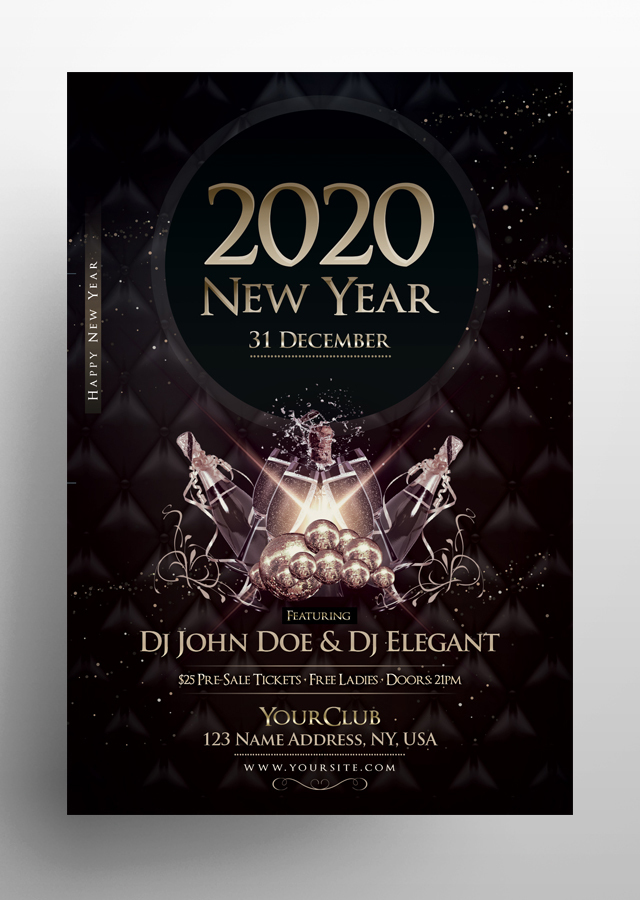 Happy NYE PSD Flyer Template