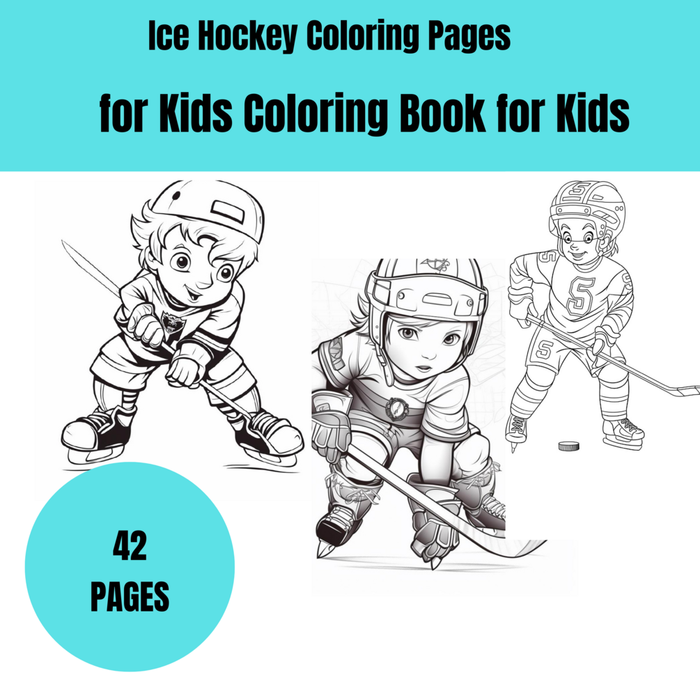 Ice Hockey Coloring Pages for Kids Coloring Book for Kids