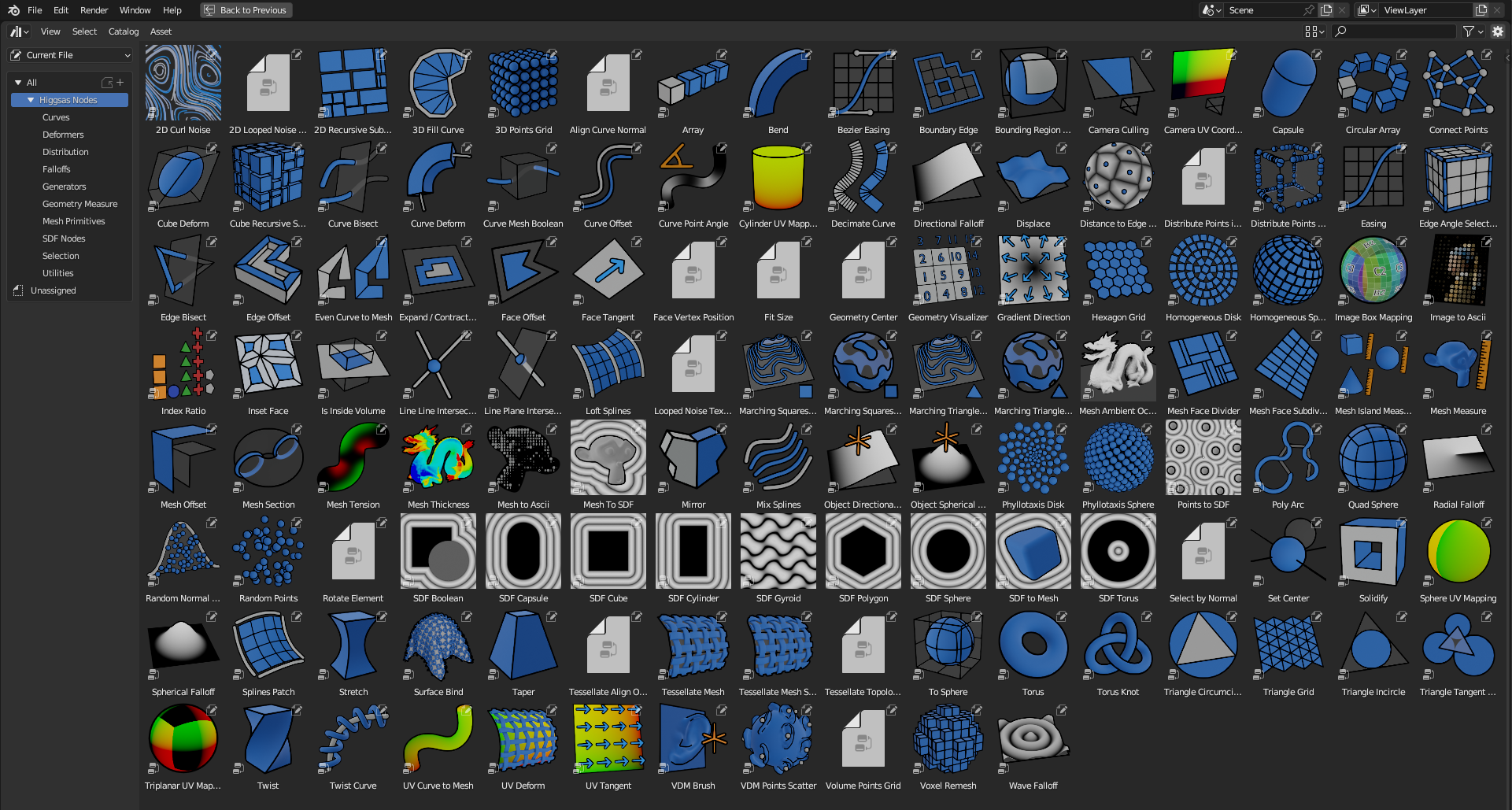 Higgsas Blender 3.3/3.4/3.5/3.6+ Geometry Nodes Groups Toolset Pack