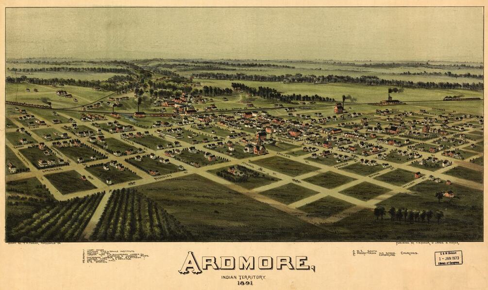 Ardmore, Indian Territory, 1891 by Fowler, Thaddeus Mortimer, Moyer ...